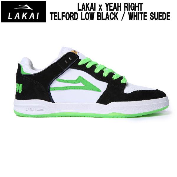 【LAKAI×YEAH RIGHT】ラカイ×イエ—ライト コラボ 2023 TELFORD LOW BLACK / WHITE SUEDE メンズ レディース