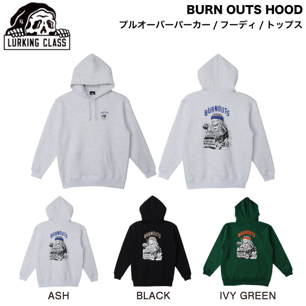【LURKING CLASS】ラーキングクラス 2024秋冬 BURN OUTS HOOD メンズ プルオーバー パーカー 長袖トップス ストリート