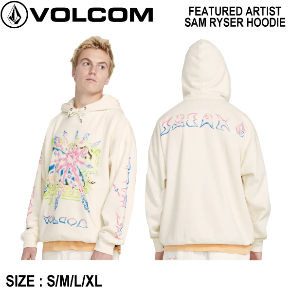 【VOLCOM】ボルコム 2023秋冬 FEATURED ARTIST SAM RYSER HOODIE メンズ プルオーバーパーカー フード トップス