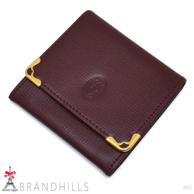 カルティエ ケース レディース マストライン カーフレザー ボルドー L3000158 Cartier ほぼ未使用 【中古】