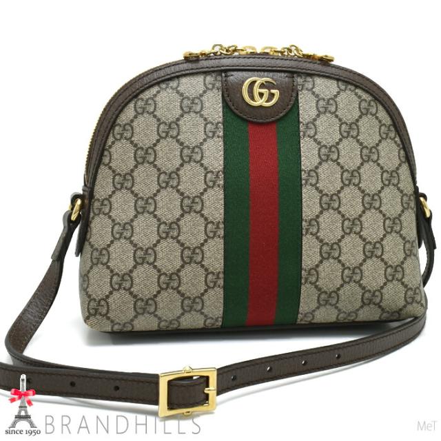 グッチ ショルダーバッグ レディース オフィディア GGスプリーム ベージュ エボニー 499621 GUCCI 極美品 【中古】