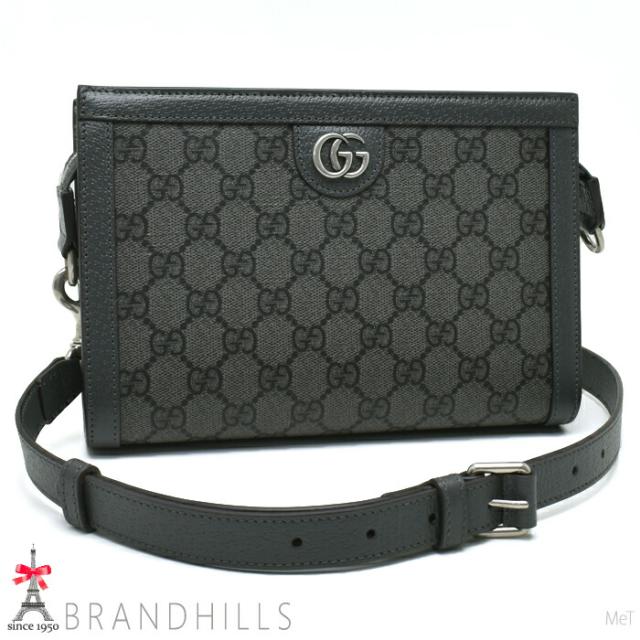 グッチ ショルダーバッグ メンズ スーパーミニバッグ オフディア GGスプリーム グレー 795467 GUCCI 未使用品 【中古】