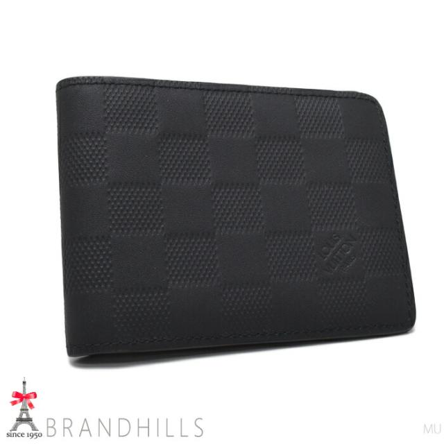 ルイヴィトン 財布 二つ折り ポルトフォイユ ミュルティプル ダミエ アンフィニ 札入れ N63124 LOUIS VUITTON 美品 【中古】