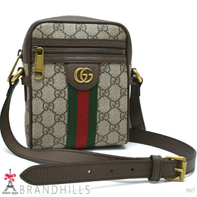 グッチ ショルダーバッグ メンズ レディース GGスプリーム オフディア ベージュ エボニー 598127 GUCCI 未使用品 【中古】