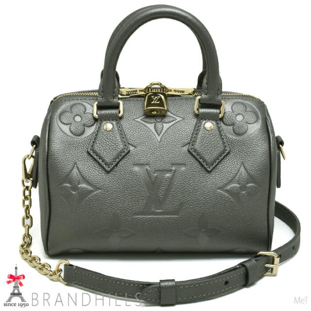 ルイヴィトン スピーディ バンドリエール20 モノグラム アンプラント ガンメタル M12013 LOUIS VUITTON 極美品 【中古】