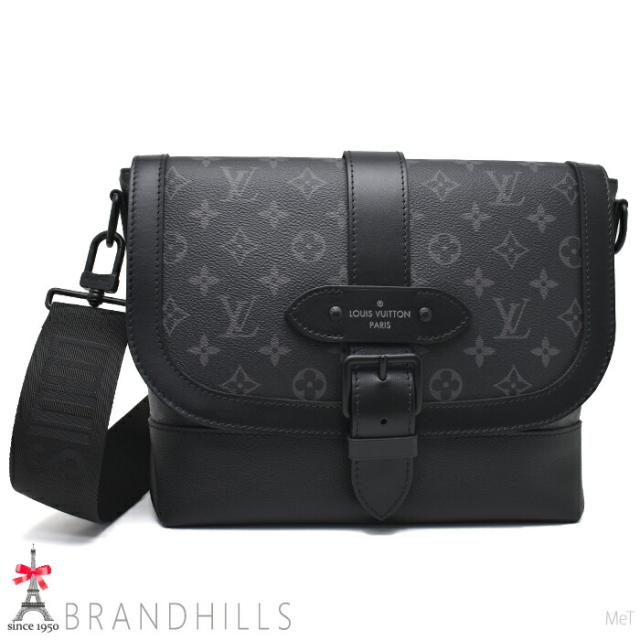 ルイヴィトン ショルダーバッグ ソミュール メッセンジャー モノグラム エクリプス M45911 LOUIS VUITTON 極美品 【中古】