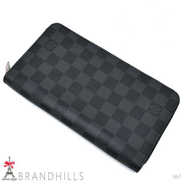 ルイヴィトン 長財布 メンズ レディース ジッピーオーガナイザーNM ダミエ グラフィット N60111 LOUIS VUITTON 極美品 【中古】