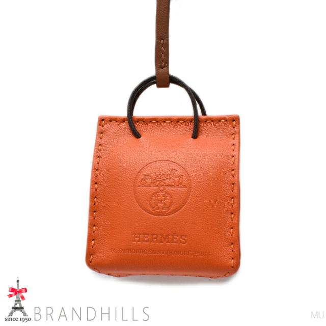 エルメス バックチャーム ミロラムスキン ヴォースウィフト オレンジ D刻 H079065CAAA HERMES 未使用新品 【中古】