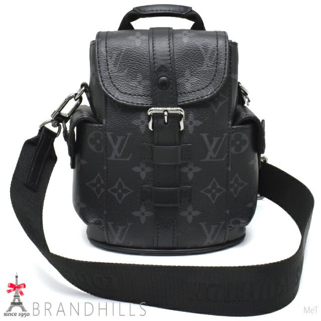 ルイヴィトン ショルダーバッグ ナノ クリストファー モノグラム エクリプス スリング M82769 LOUIS VITTON 極美品 【中古】