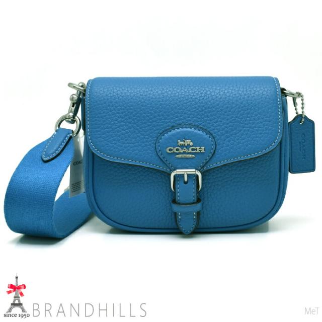 コーチ ショルダーバッグ レディース アメリア スモール サドル バッグ レザー ブライト ブルー CP001 COACH 未使用品 【中古】