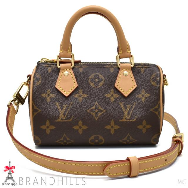 ルイヴィトン ハンドバッグ レディース ナノ スピーディ モノグラム 2WAY M81085 LOUIS VUITTON ほぼ未使用 【中古】