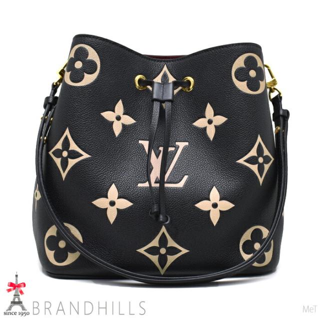 ルイヴィトン ネオノエ MM バイカラー アンプラント ブラック ベージュ ※持ち手ハンドル欠品 M45497 LOUIS VUITTON 良品 【中古】