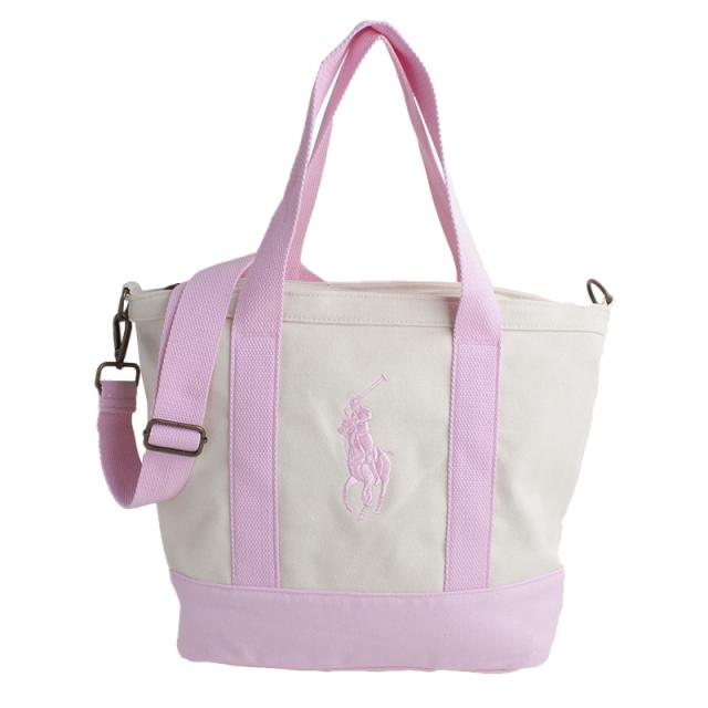 ラルフローレン RALPH LAUREN トートバッグ ポロ ビッグポニー ファスナー コットン ショルダー 2WAY レディース メンズ 9ar023 ラッピング不可