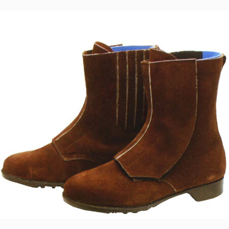 安全靴 半長靴 耐熱用 マジックテープ アオキ 耐熱 耐油 JIS 耐熱用靴 青木産業 ATENEO(アテネオ) 1704 茶 23.5〜28.0cm (w01038)