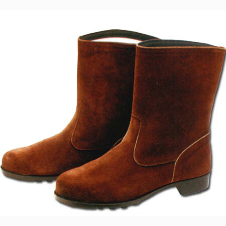 安全靴 耐熱用 アオキ 熱 半長靴 耐熱 耐油 JIS 耐熱用靴 青木産業 ATENEO（アテネオ） 1806 茶 23.5〜28.0ｃｍ (w01039)