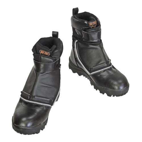 安全半長靴 荘快堂 甲ガード付スパイクシューズ RV-201G 鋼製先芯 24.5〜29.0cm 紐 (w04525)