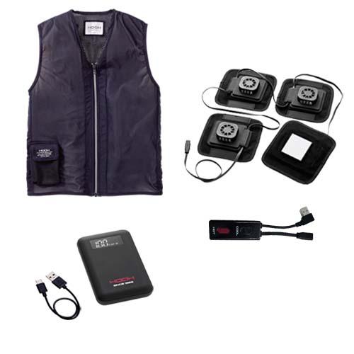 ペルチェベストセット PV111 ブラック 村上被服 HOOH 快適ウェア M L XL (w06630)