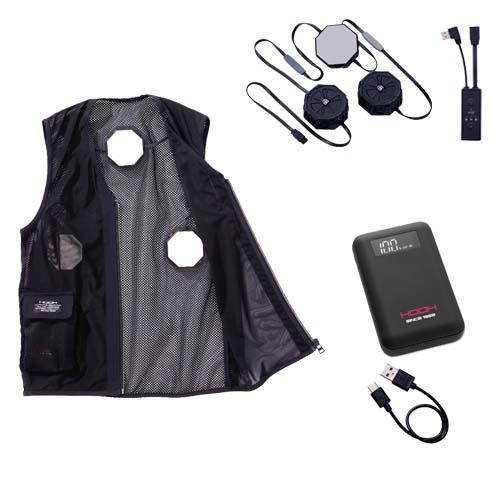 ペルチェベストセット 八角形 PV333 4L 村上被服 HOOH 快適ウェア 大きいサイズ (w07206)