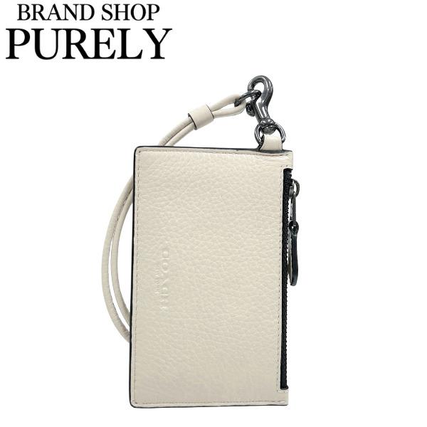 コーチ メンズ カードケース COACH レディース レザー ジップ ランヤード カード ケース CAJ45 QBCHK チョーク