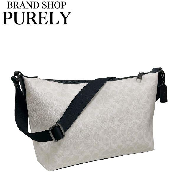 国内発送 コーチ ショルダーバッグ バッグ メンズ COACH バッグ シグネチャー フィン クロスボディ バッグ CAJ91 QBMQV チョーク×ブラック