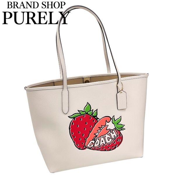 国内発送 コーチ バッグ レディース COACH トートバッグ ストロベリー グラフィック シティ トート バッグ CAL64 IMCAH チョークマルチ