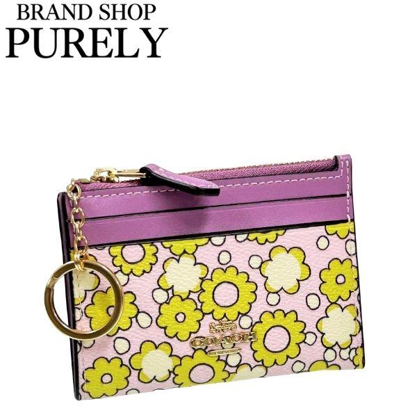国内発送 コーチ 財布 レディース COACH ケース フローラル プリント ミニ スキニー ID ケース ポーチ CBL74 IMY2K ライラックマルチ