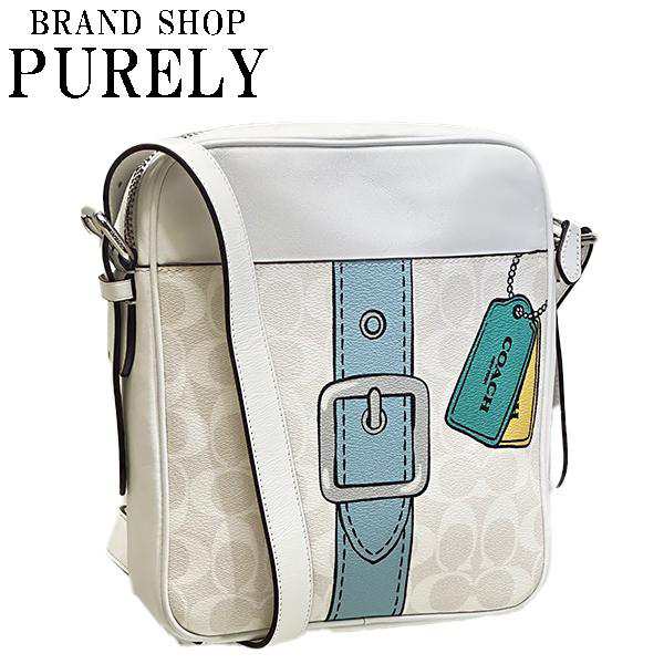 コーチ バッグ メンズ COACH ショルダーバッグ シグネチャー トロンプルイユ ハドソン クロスボディ 21 CH200 SVCAH チョークマルチ 送料無料