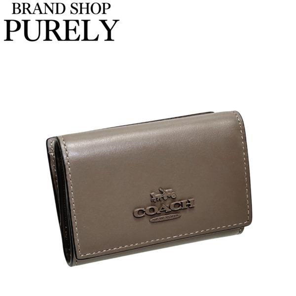 コーチ 財布 レディース COACH 折り財布 レザー マイクロ ウォレット CP260 IMV2R ダークストーン