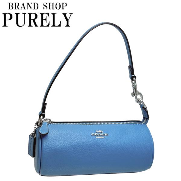 コーチ ポーチ レディース COACH 小物 レザー ノリータ バレル ハンドルポーチ CP474 SVA09 ブライドブルー