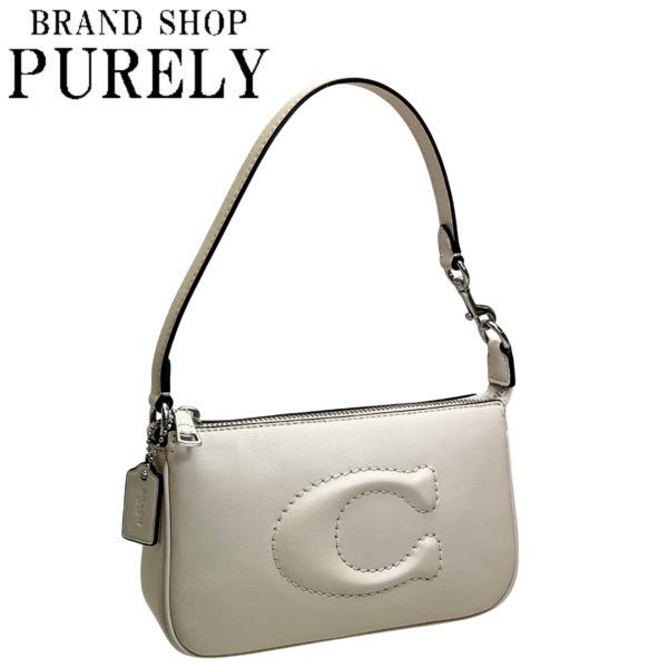 コーチ ポーチ レディース COACH 小物 コーチ スカルプト C ノリータ ハンドルポーチ CR364 SV/HA チョーク