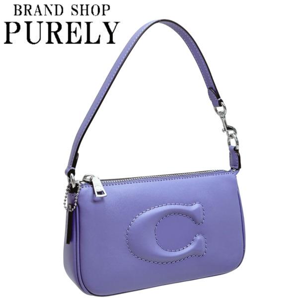 コーチ ポーチ レディース COACH 小物 コーチ スカルプト C ノリータ ハンドルポーチ CR364 SV/IZ ライトバイオレット