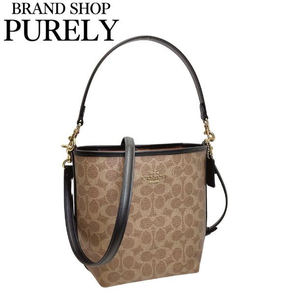 コーチ バッグ レディース COACH ショルダーバッグ シグネチャー シティ バケット バッグ CT800 IMQRX タン×ブラック