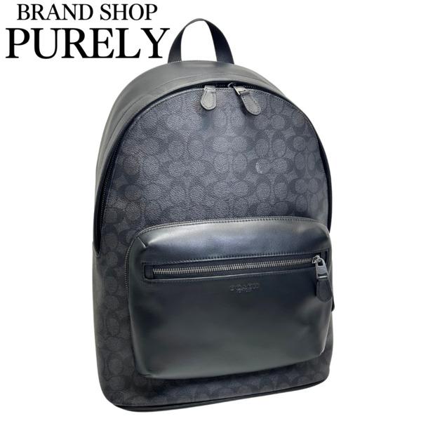 コーチ バッグ メンズ COACH  リュックサック シグネチャー ウエスト バック パック CV925 QBMI5 チャコール×ブラック