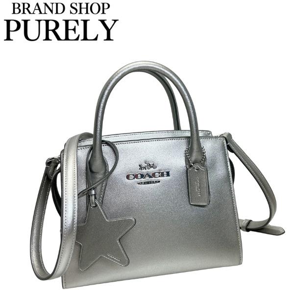 コーチ バッグ レディース COACH ハンドバッグ レザー アンドレア キャリーオール CW024 SVXC4 ライトシルバー