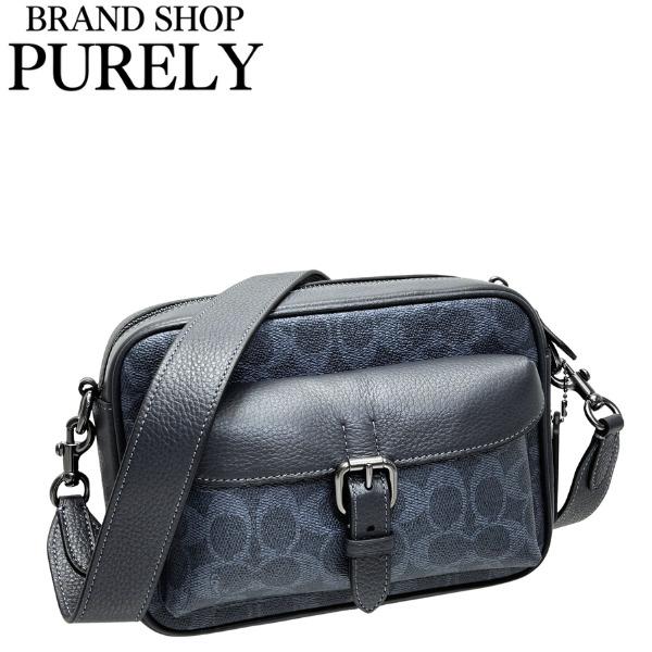 コーチ バッグ メンズ COACH ショルダーバッグ シグネチャー ワーナー クロスボディ バッグ CW217 QBN2V デニム×ミッドナイトネイビー