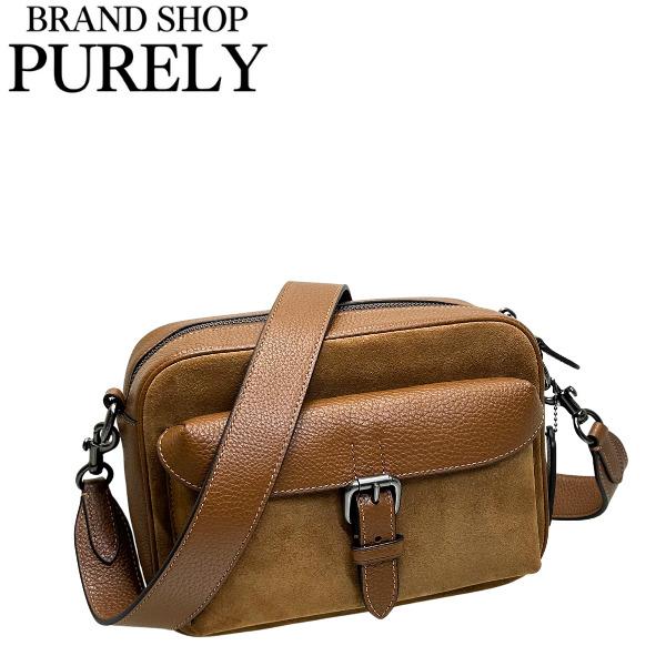 コーチ バッグ メンズ COACH ショルダーバッグ スエード レザー ワーナー クロスボディ バッグ CW221 QBXAK シエナ