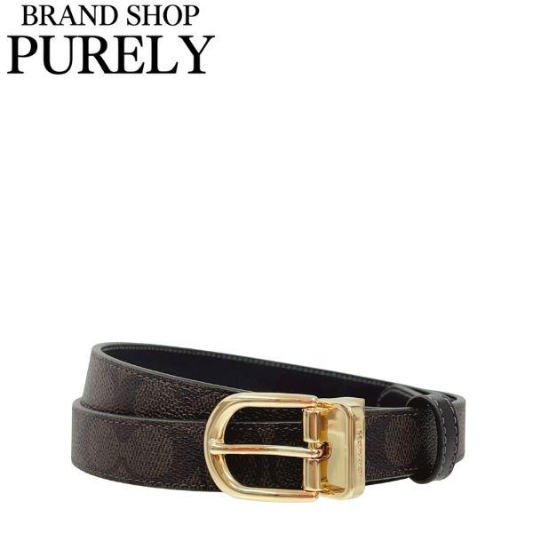 コーチ ベルト レディース COACH 25MM シグネチャー ハーネス バックル カット トゥ サイズ リバーシブル ベルト CX057 IMXAQ ウォルナット×ブラック