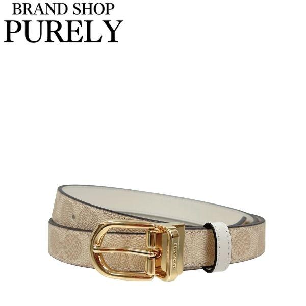 コーチ ベルト レディース COACH 小物 25MM シグネチャー ハーネス バックル カット トゥ サイズ リバーシブル ベルト CX057 IMXDM サンド×チョーク