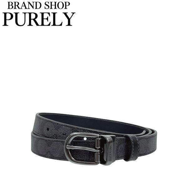 コーチ ベルト レディース COACH 小物 25MM シグネチャー ハーネス バックル カット トゥ サイズ リバーシブル ベルト CX057 QBMI5 チャコール