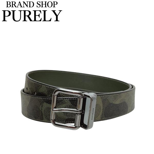 コーチ ベルト メンズ COACH 小物 38MM カモ プリント ローラー リバーシブル ベルト CY271 QBSB3 ダークシャムロックマルチ