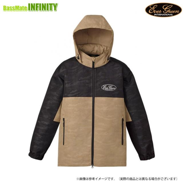●エバーグリーン EVERGREEN　E.G.シェルパーカー ベージュ／ブラック