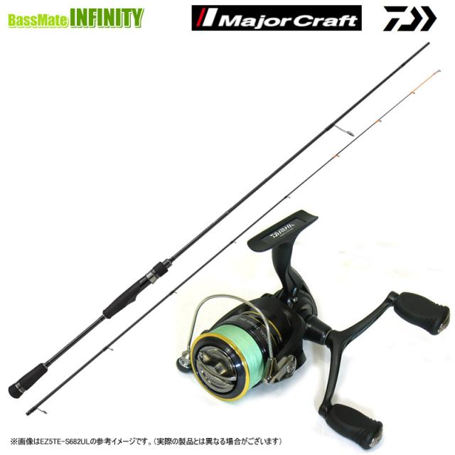 【送料無料】【PE0.8号(130m)糸付き】【ティップラン入門セット】●メジャークラフト　エギゾースト 5G EZ5TE-S682M＋ダイワ　16 リーガル2506H-DH