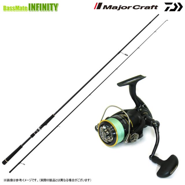 【PE1.5号(200m)糸付き】【シーバス(ショア)入門セット】●【今ならフロロリーダ1点プレゼント】メジャークラフト　タイドリフト 1G TD1-902L＋ダイワ　16 リーガル 3000H