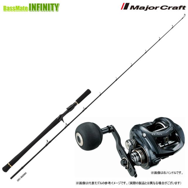 【オフショアジギング入門セット】【フロロリーダープレゼント！】●メジャークラフト　ジャイアントキリング 1G ジギング(ベイトモデル) GK1-B60ML＋テイルウォーク　ELAN エラン ワイドパワー2 71BL (左ハンドル)