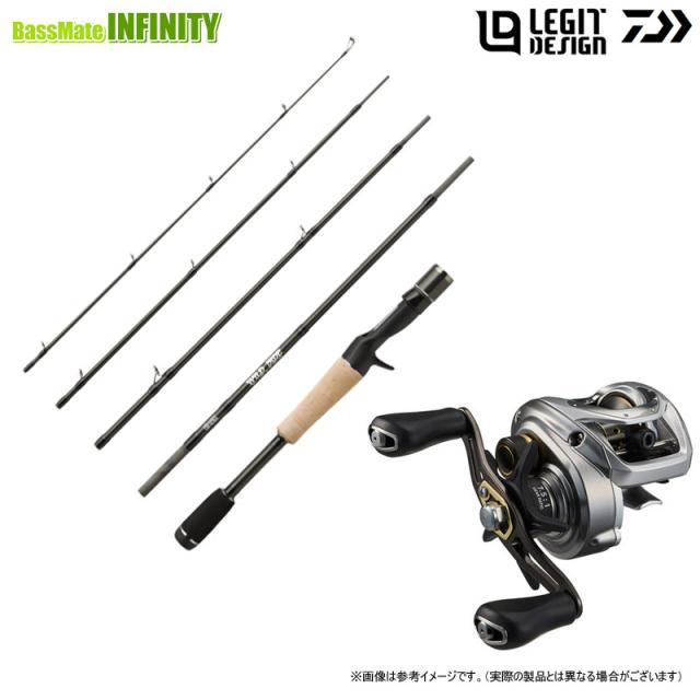 【バス釣り(ベイト)入門セット】●レジットデザイン　ワイルドサイド WSC60ML-5 マルチピース＋ダイワ　24 バスX 100H (右ハンドル)