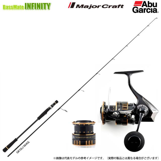 【スーパーライトジギング入門セット】【フロロリーダープレゼント！】●メジャークラフト　ジャイアントキリング 1G GK1SLJ-S64L＋アブガルシア オーシャンフィールド 3000H／3000SH