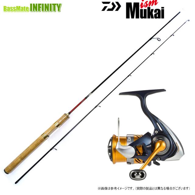 【トラウト(管理釣り場)入門セット】●ムカイ　STEP-STICK ステップスティック SS-1602UL レッド＋ダイワ　24 レブロス LT1000S