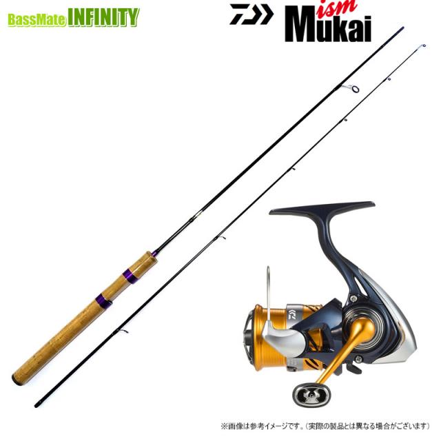 【トラウト(管理釣り場)入門セット】●ムカイ　STEP-STICK ステップスティック SS-1602UL ブラック-パープル＋ダイワ　24 レブロス LT1000S