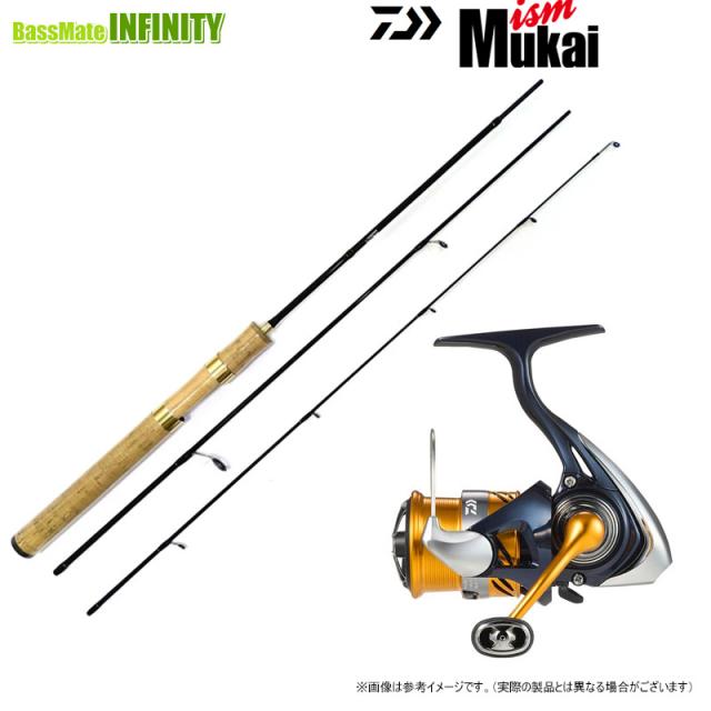 【トラウト(管理釣り場)入門セット】●ムカイ　STEP-STICK ステップスティック SS-1583UL ブラック＋ダイワ　24 レブロス LT1000S