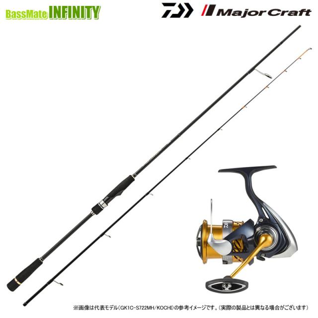 【マゴチ(ボート)入門セット】【今ならフロロリーダー1点プレゼント】●メジャークラフト　ジャイアントキリング 1G マゴチゲーム GK1C-S722M/KOCHI＋ダイワ　24 レブロス LT3000-CXH